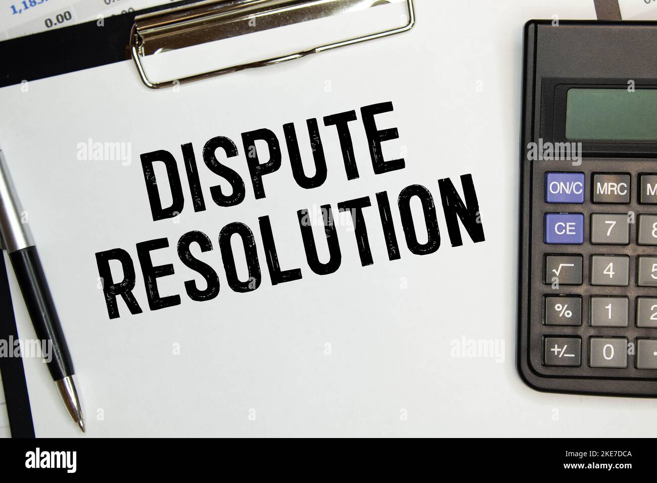 ADR . alnetive dispute resolution. beautiful layout for your text. text on gray background Stock ...