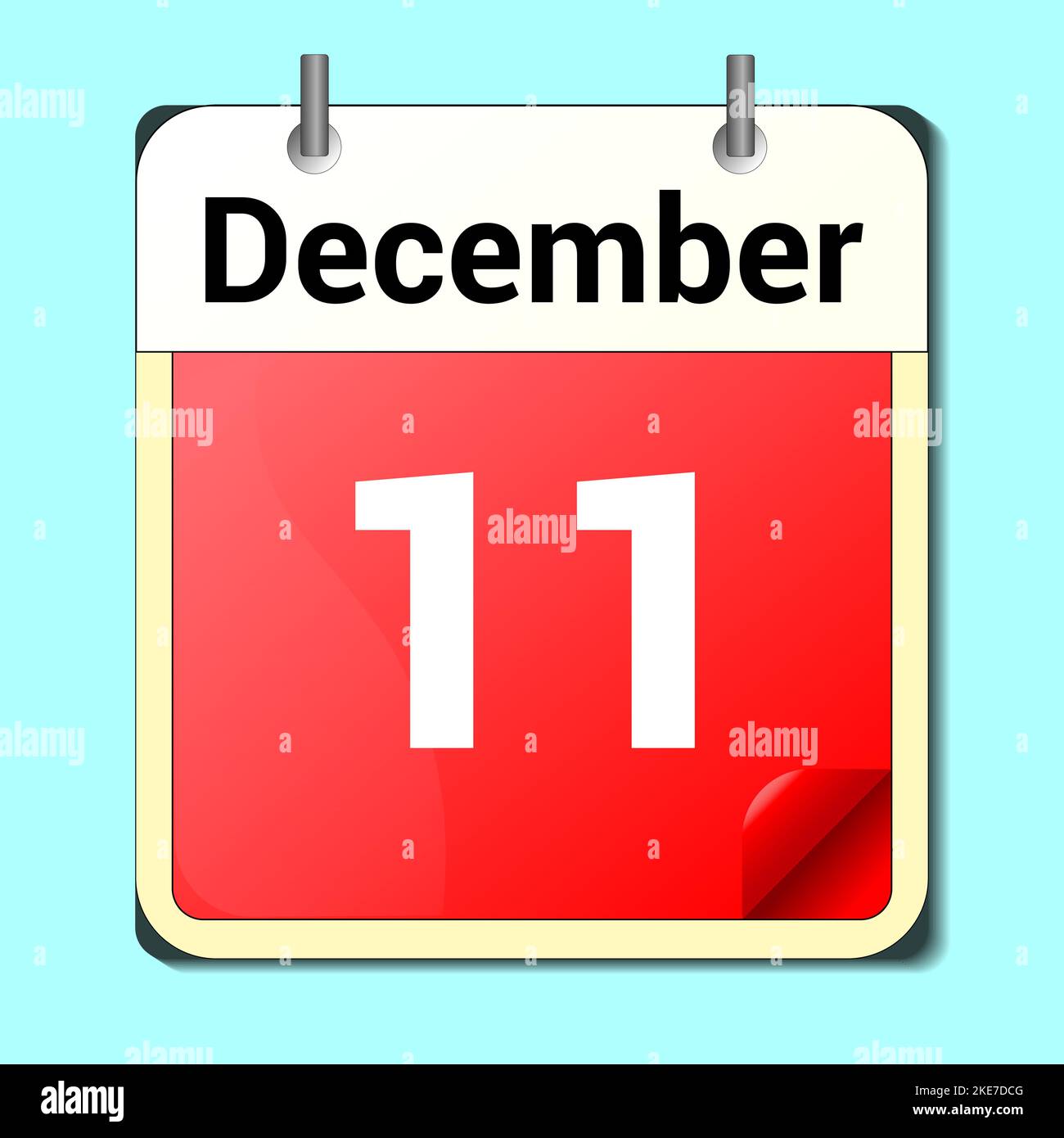 day on the calendar, vector image format, December 11 Stock Vector ...