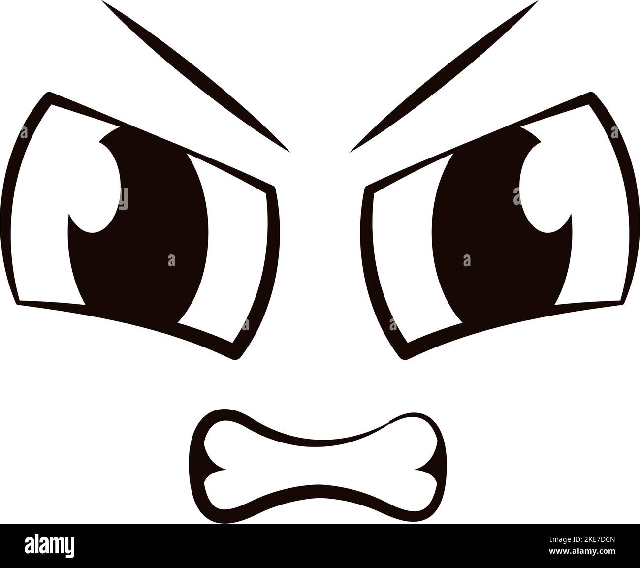 Flat angry expression emote avatar Vector Stock Vector Image & Art - Alamy