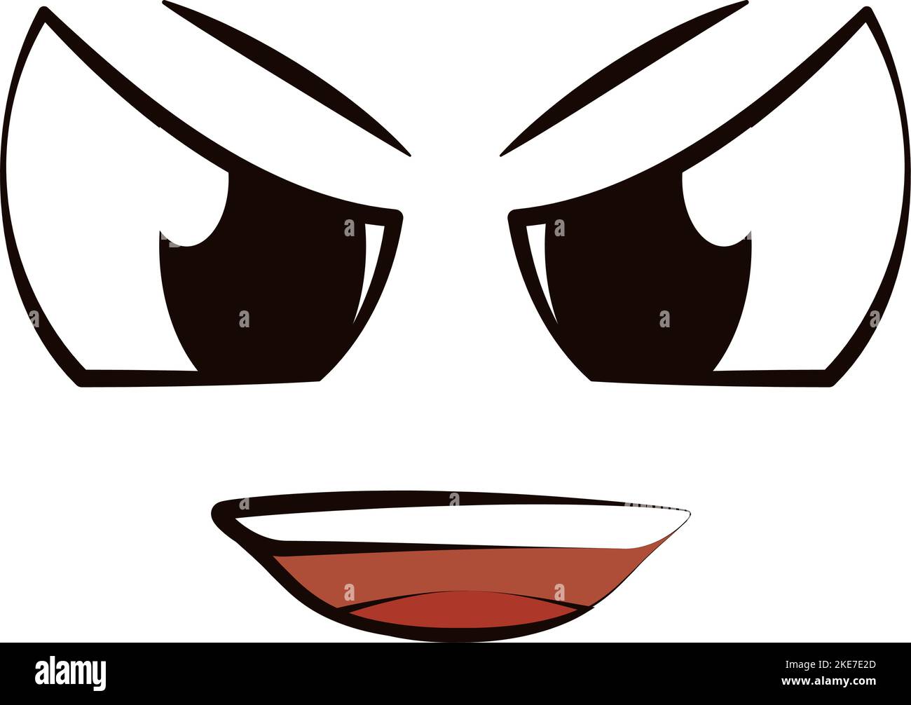 Flat angry expression emote avatar Vector Stock Vector Image & Art - Alamy
