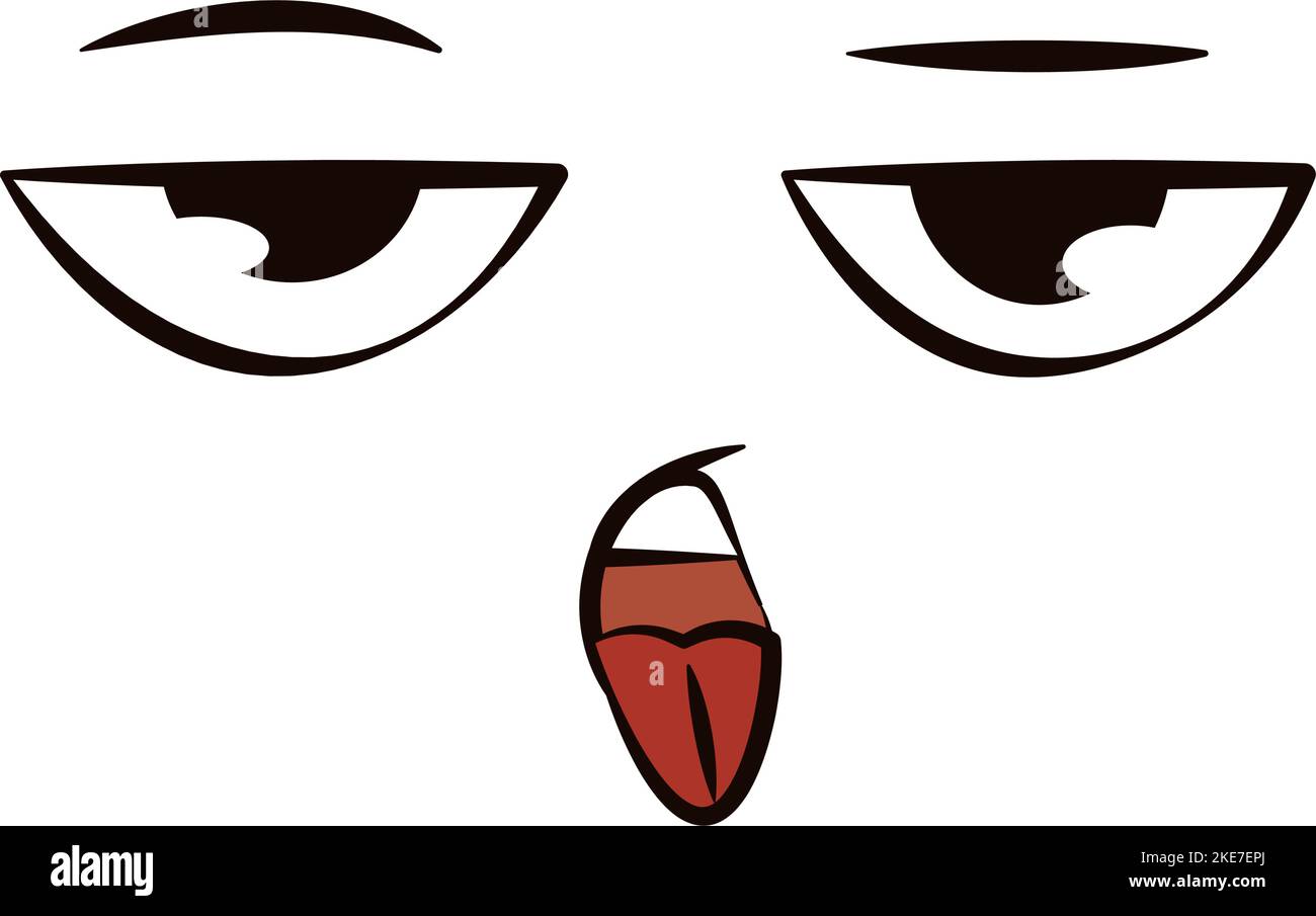 White flat serious face expression avatar Vector Stock Vector Image ...