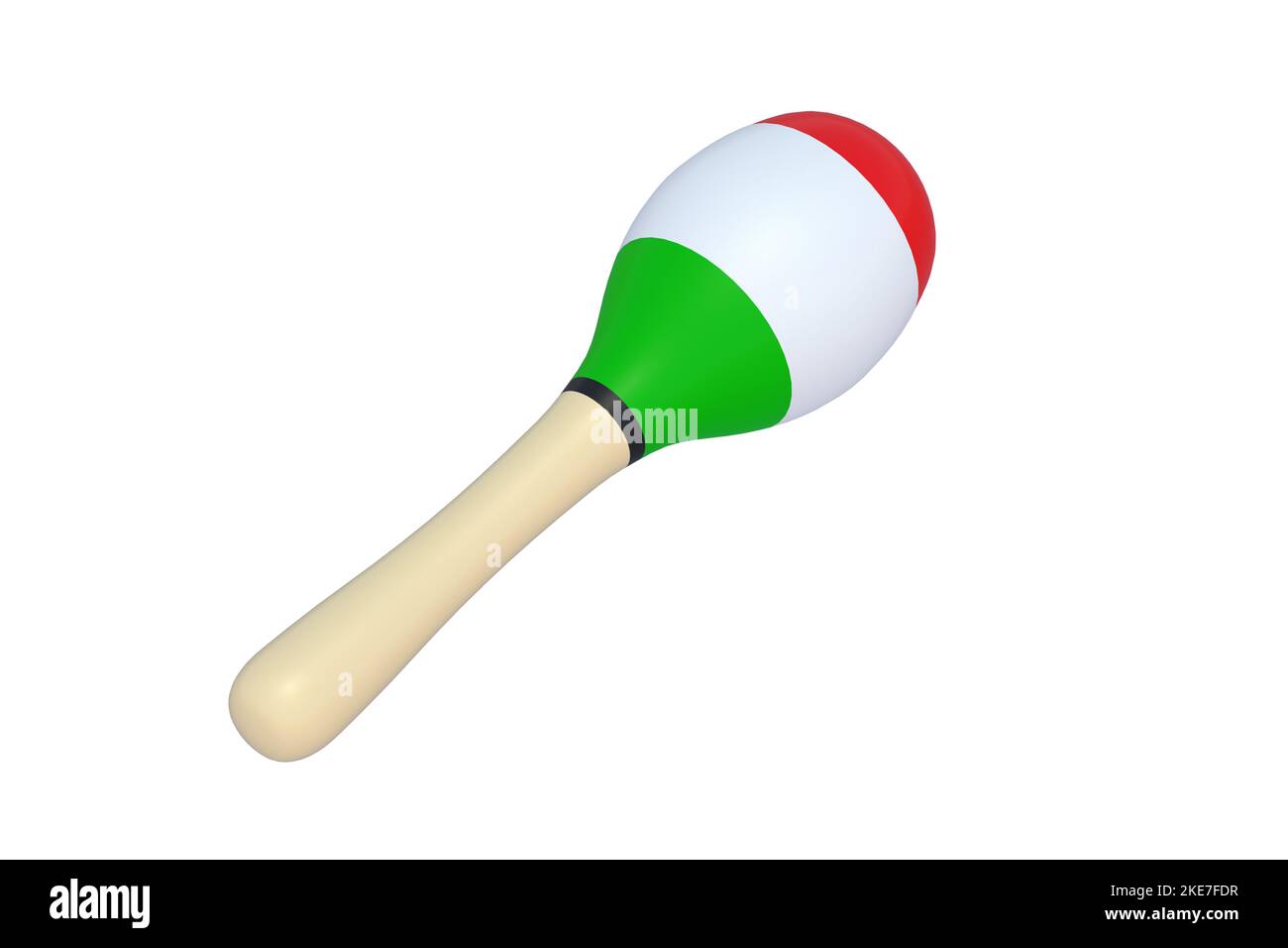 Mexican maracas isolated on white background. 3d render Stock Photo - Alamy