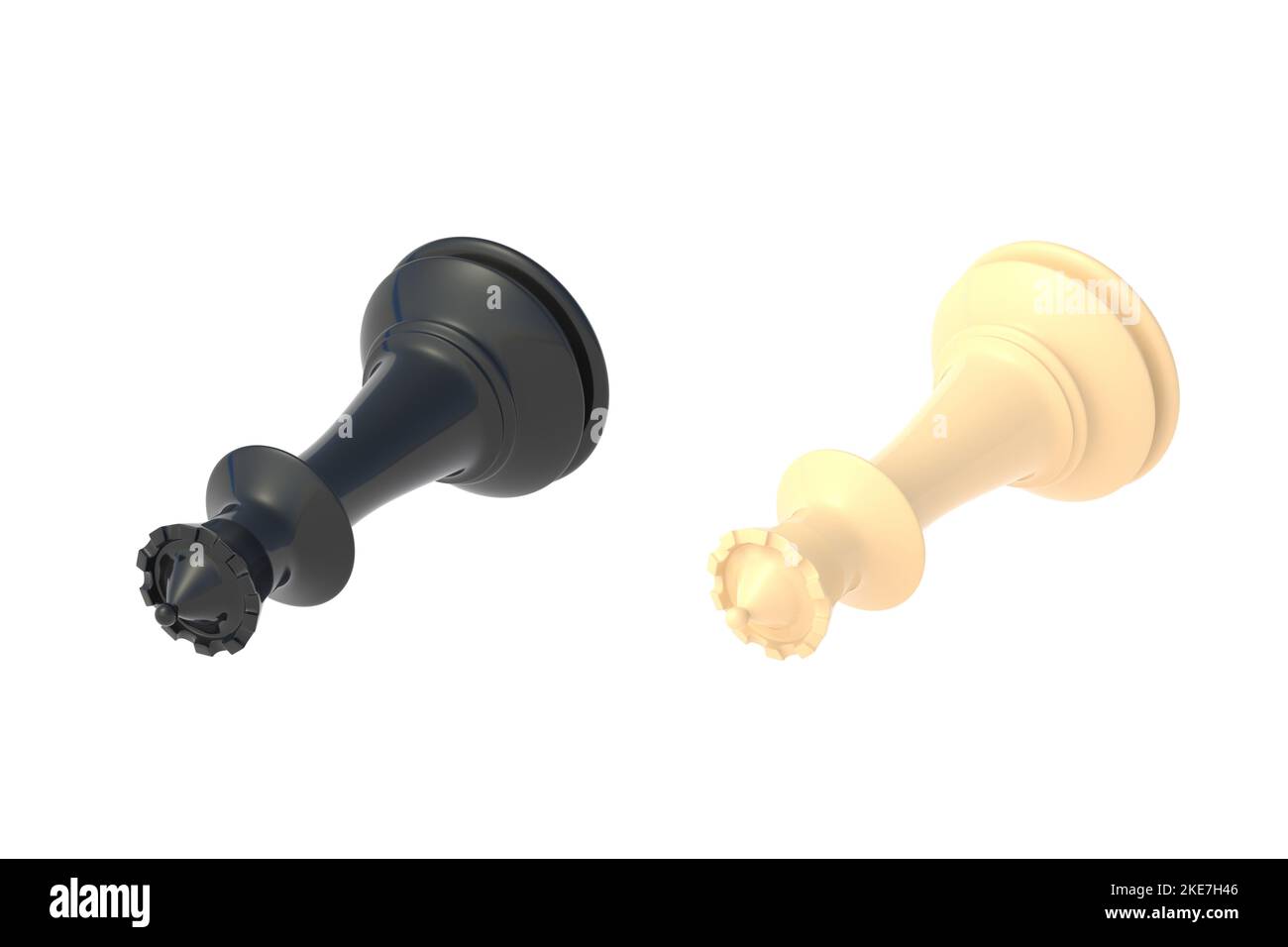 Chess figure queen isolated on white background. 3d render Stock Photo ...