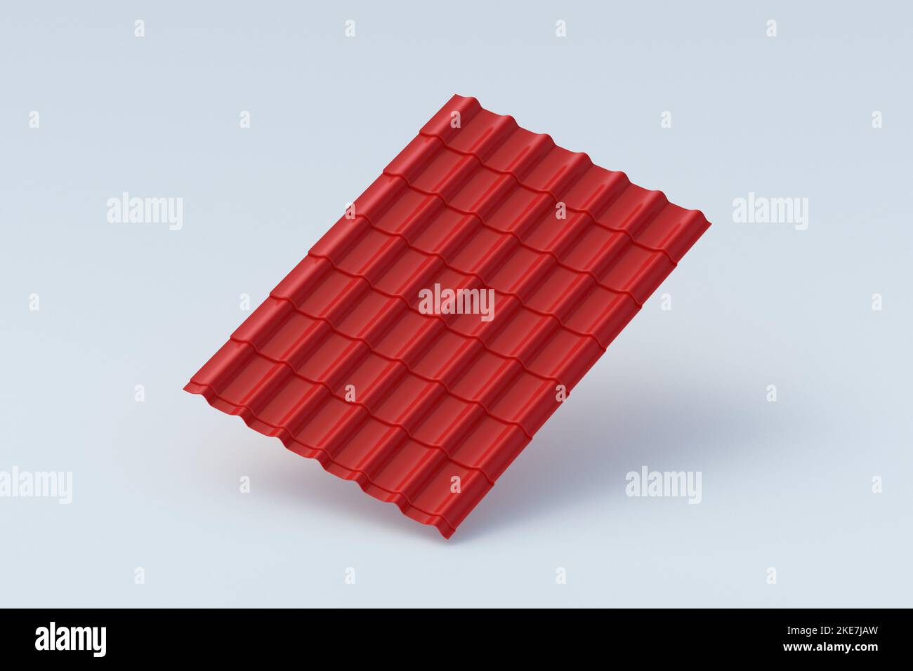 Modern metal roof tile. Contemporary roofing system. Building materials ...