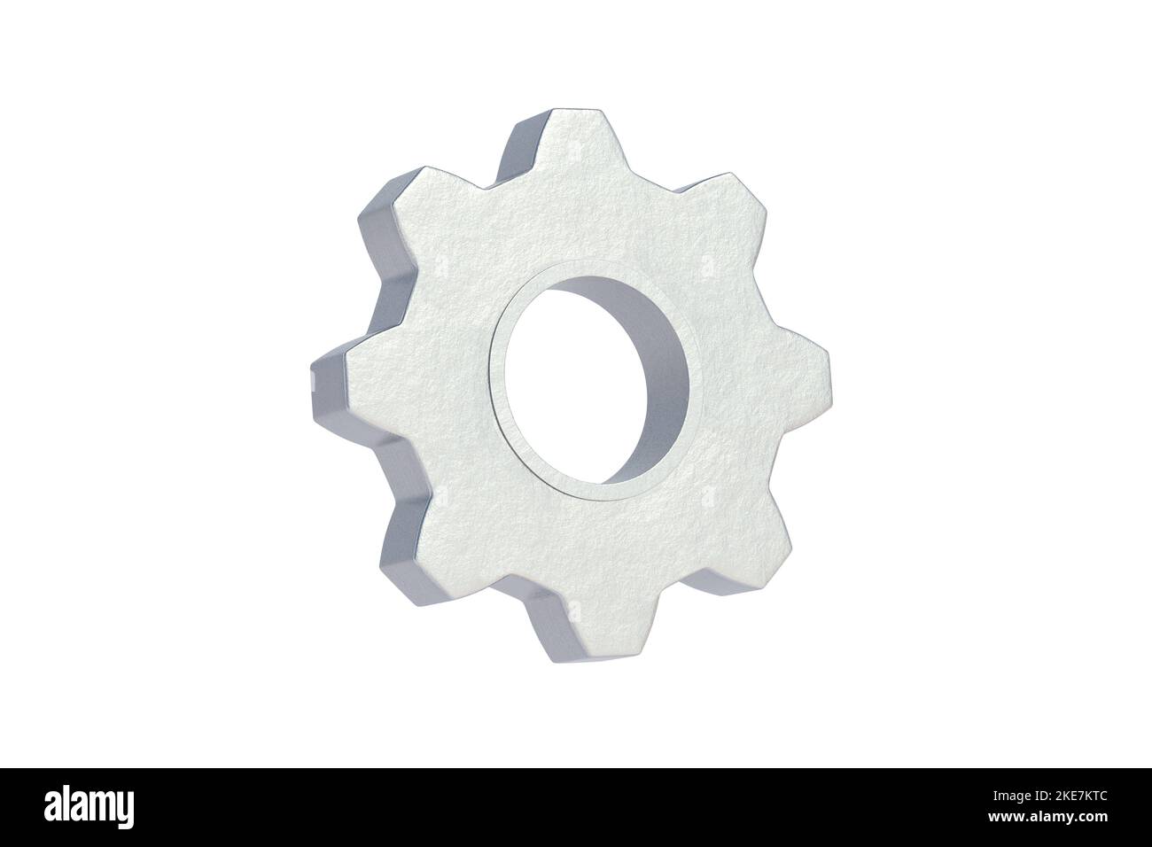 Cogwheel isolated on white background. 3d render Stock Photo - Alamy