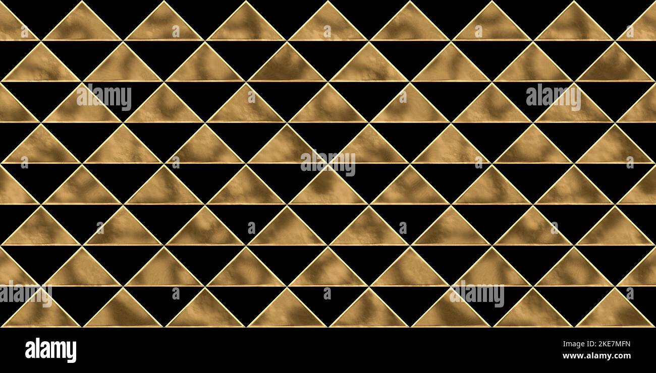 Gold triangle pattern wallpaper hi-res stock photography and images - Alamy