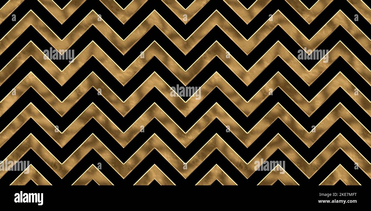 Seamless golden cheugy chevron zigzag pattern. Vintage abstract gold ...
