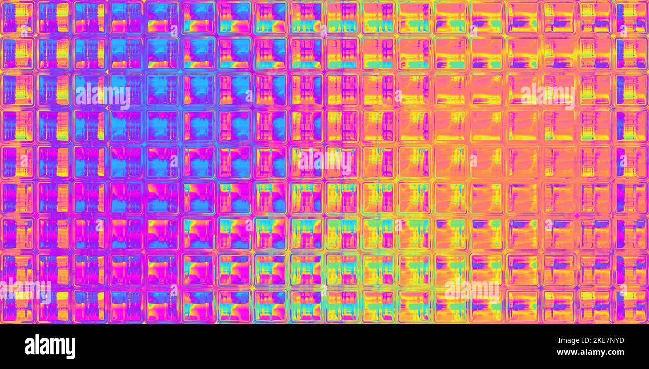 Seamless psychedelic rainbow heatmap glass square blocks refraction ... Seamless psychedelic rainbow heatmap glass square blocks refraction ...