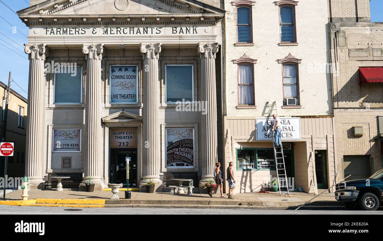 The exterior design of bank converted architecture theater repurposed ...