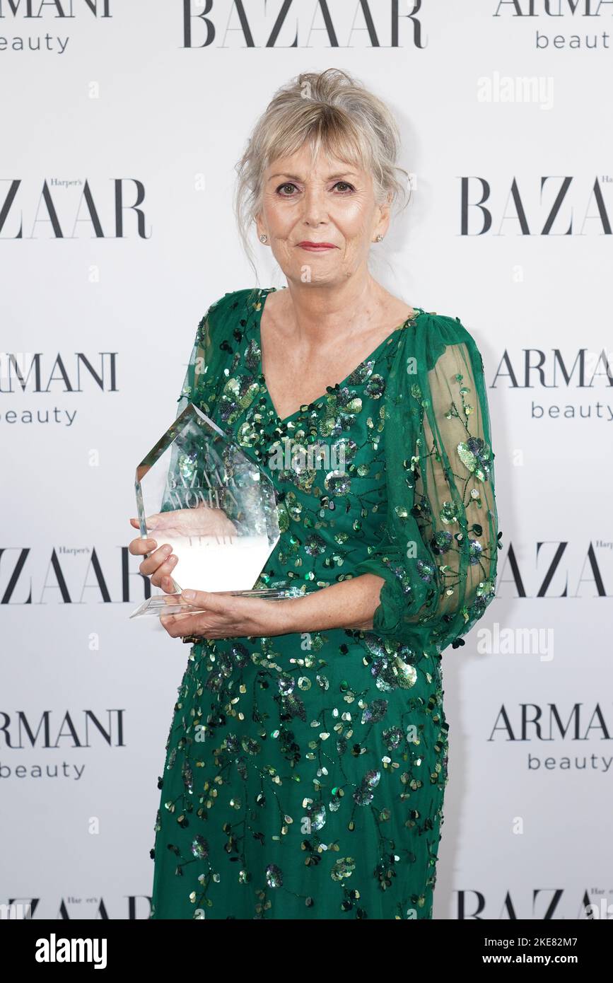 Kate AtkinsonÊwith the Writer Award, presented by Lesley Manville, at ...