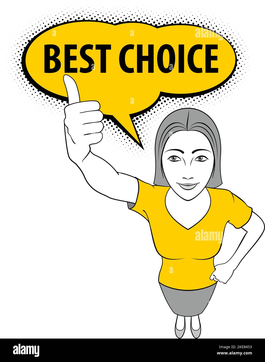 Girl showing thumbs up sign Stock Vector Images - Alamy