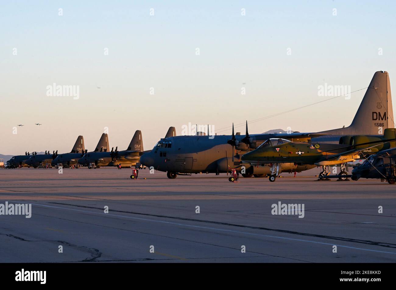 An EC-130 Compass Call, A-10 Thunderbolt II, HH-60G Pave Hawk and HC ...