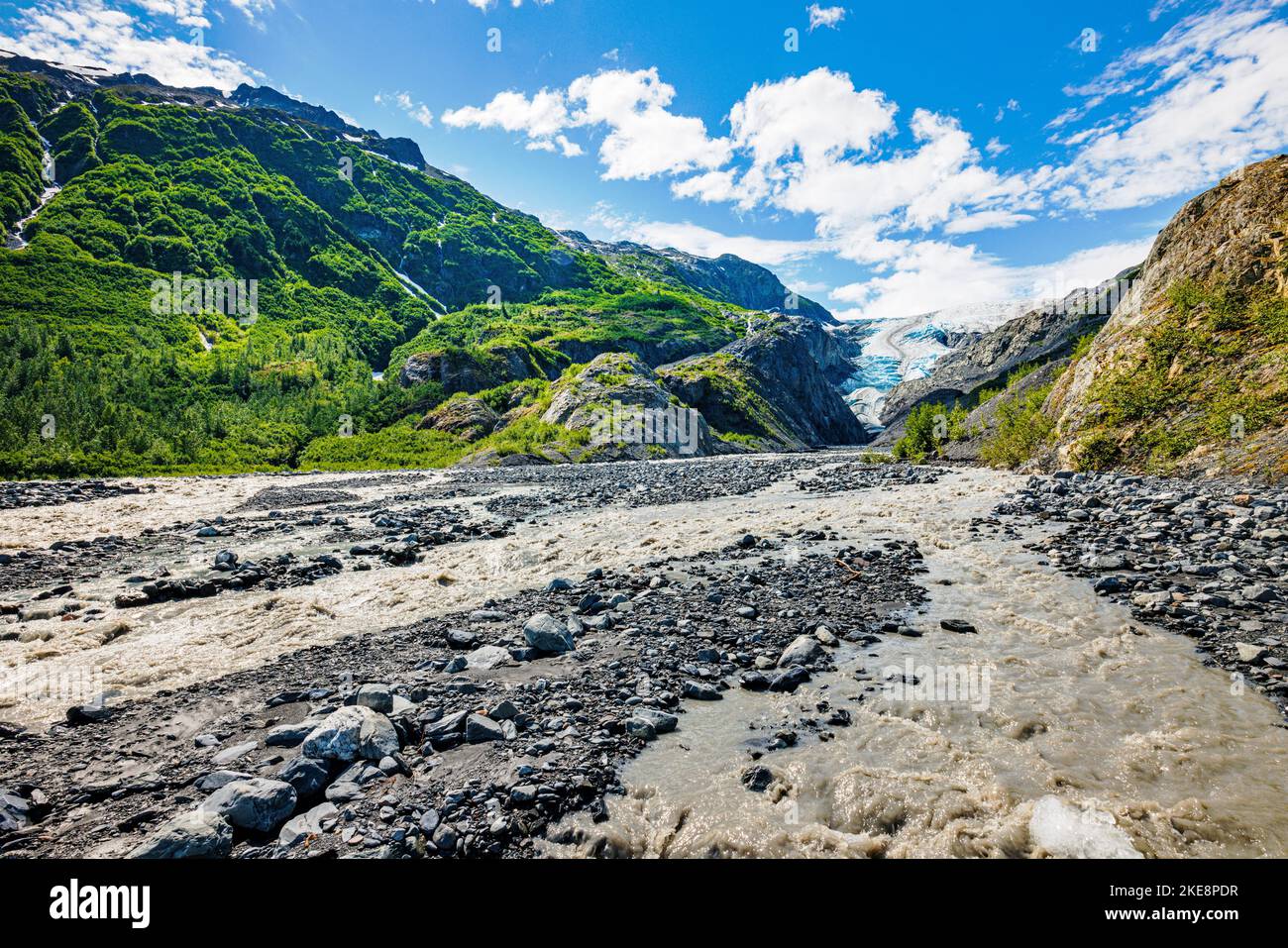 Exit Glacier; Resurrection River; Kenai Mountains; Kenai Fjords ...