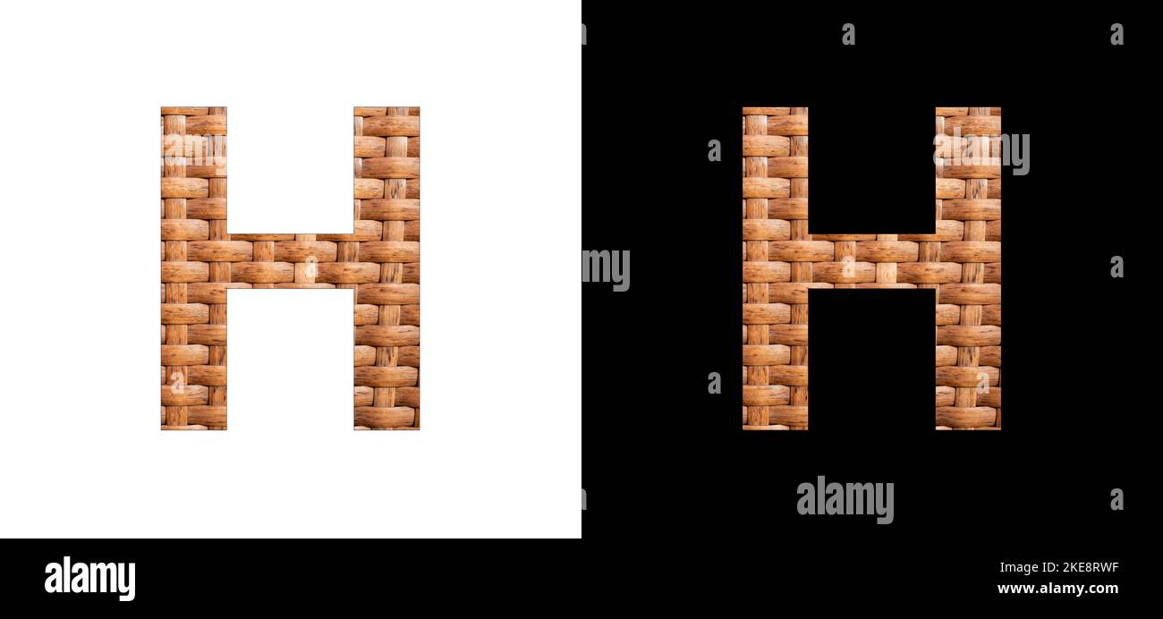 Alphabet Letter H - Synthetic Rattan Background Stock Photo - Alamy