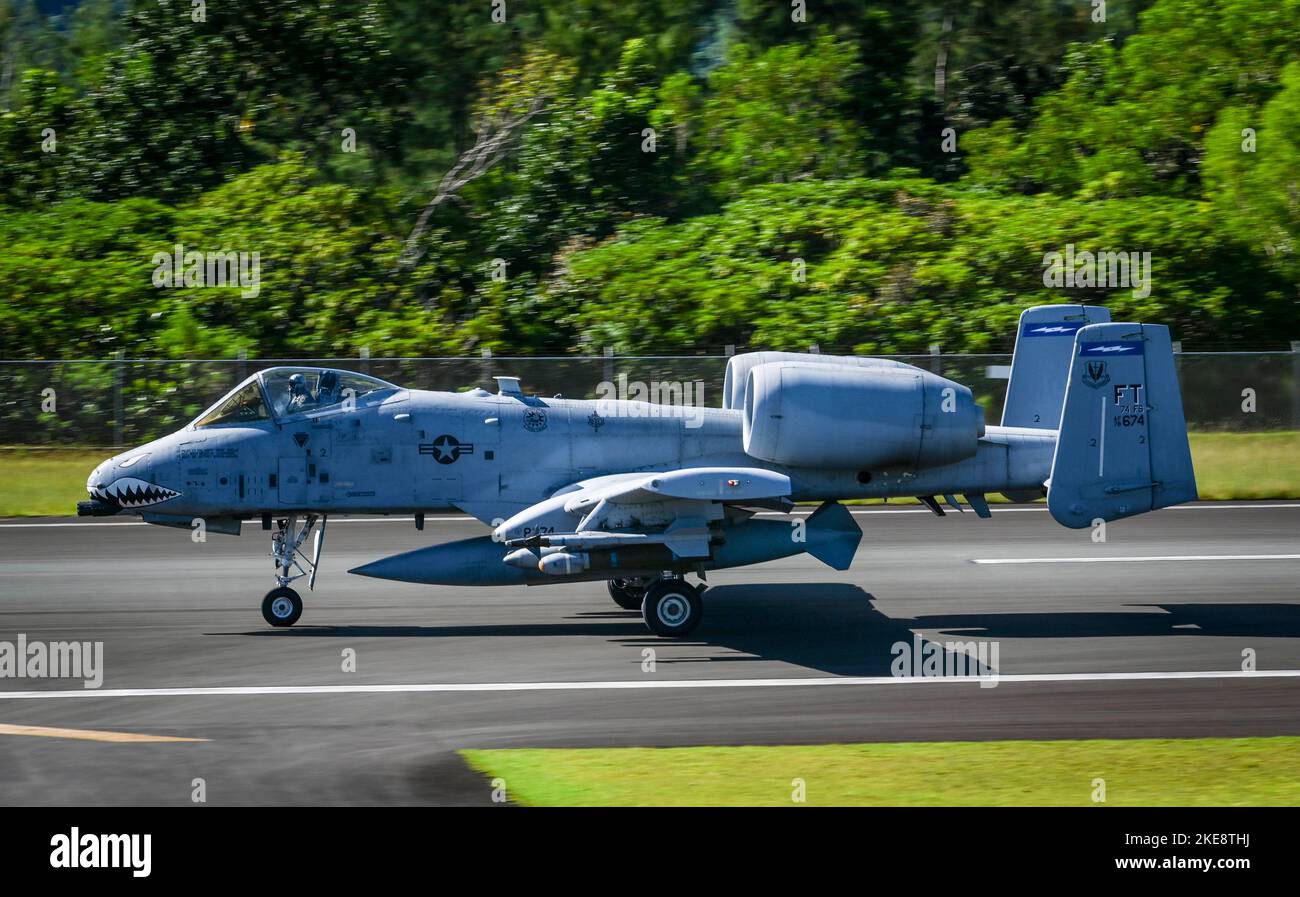 An A-10C Thunderbolt II assigned to the 23rd Wing, Moody Air Force Base ...
