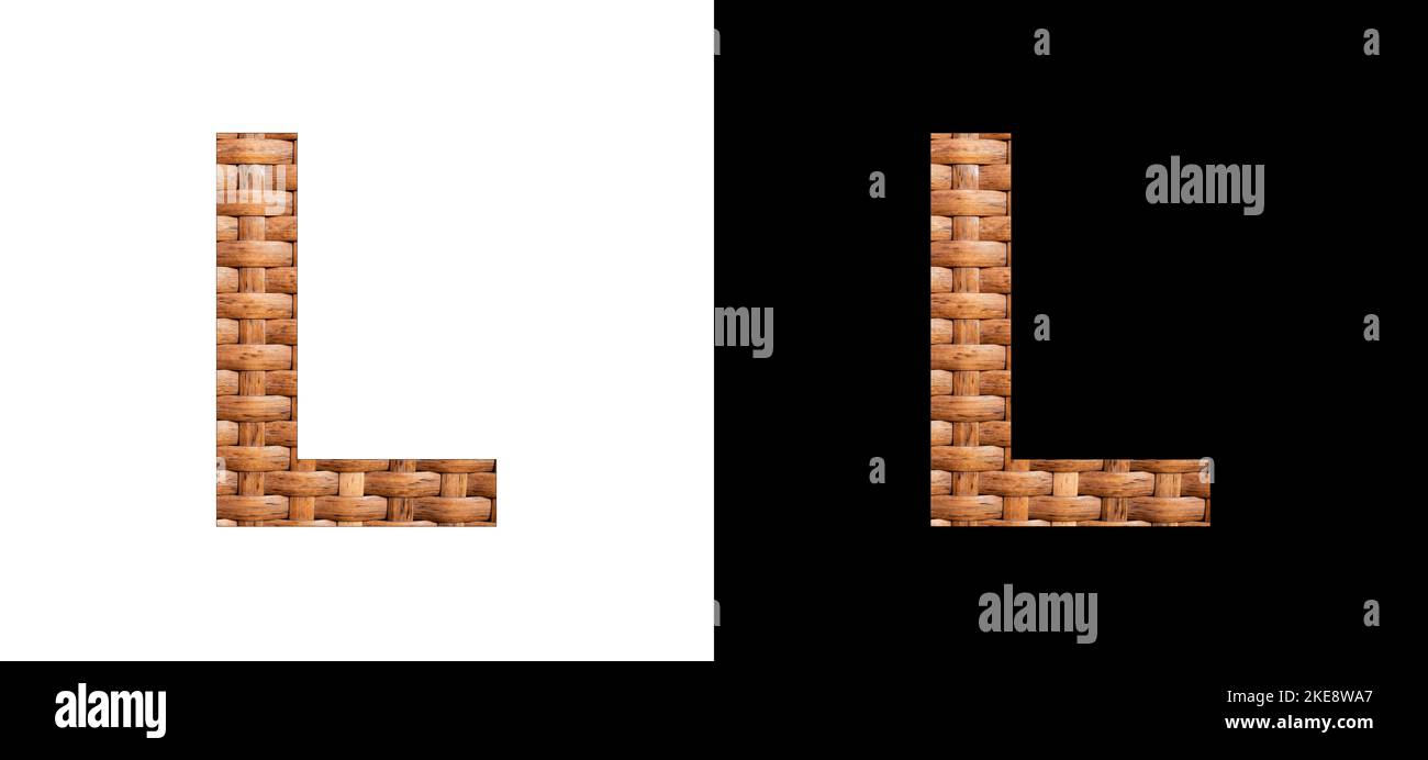 Alphabet Letter L - Synthetic Rattan Background Stock Photo - Alamy