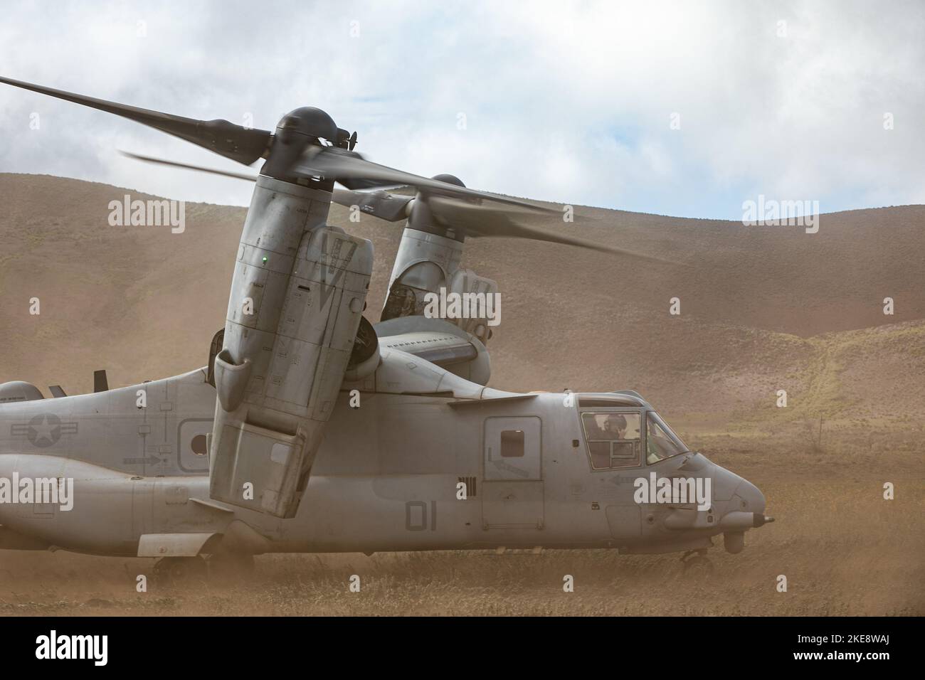 A U.S. Marine Corps MV-22 Osprey pilot from Marine Medium Tiltrotor ...