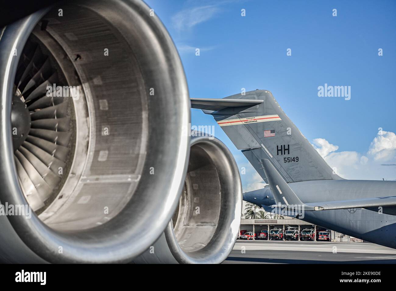 Two C-17 Globemaster III sit on the flightline at Joint Base Pearl ...