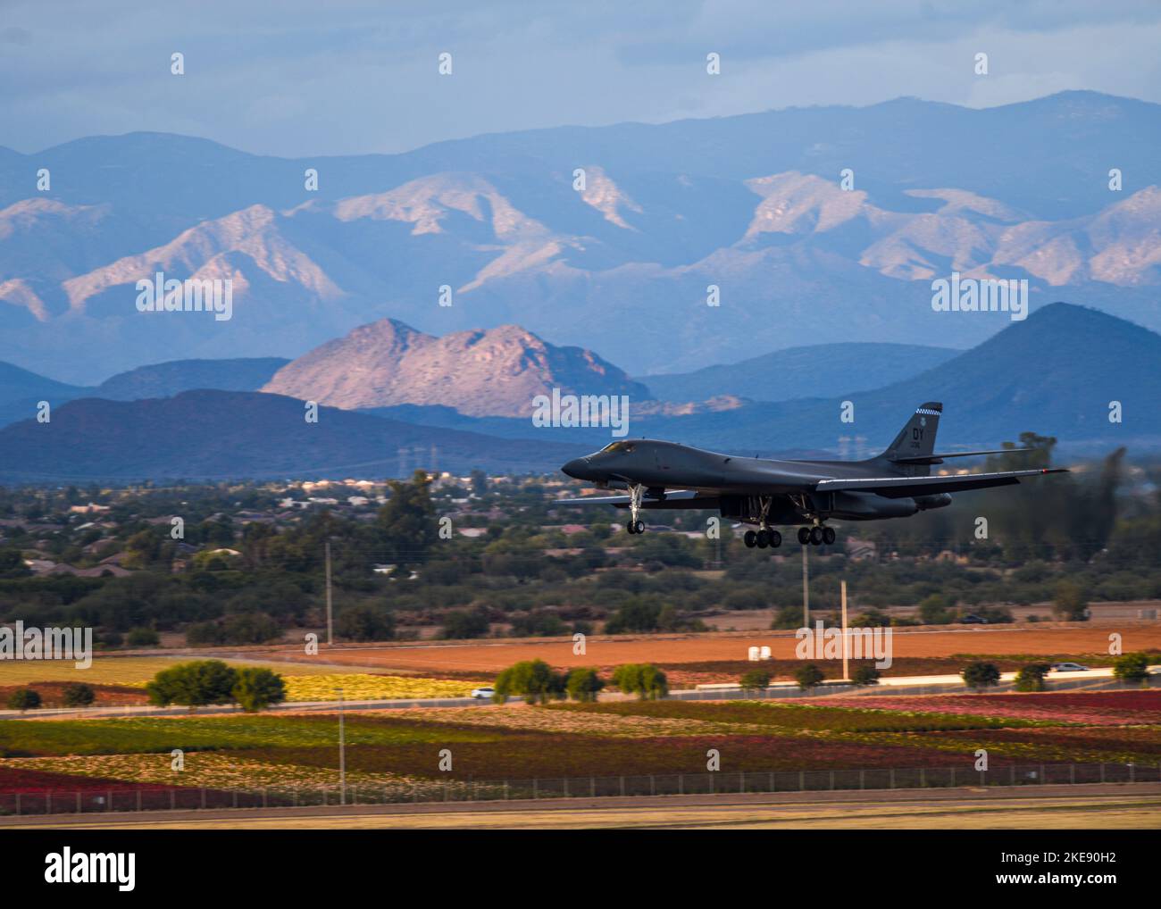 A U.S. Air Force B-1B Lancer aircraft assigned to the 7th Bomb Wing at ...