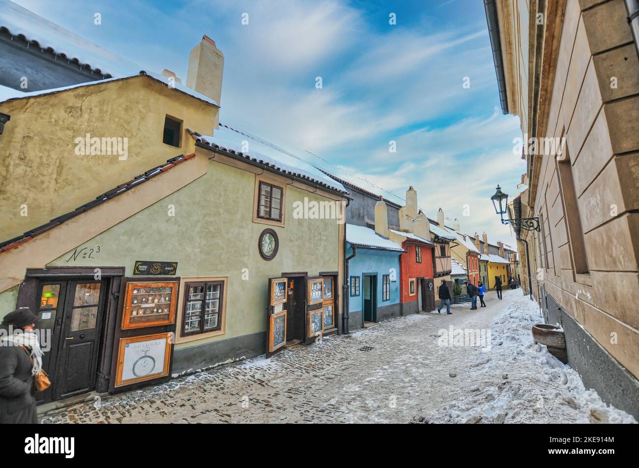 A beautiful city view of the buildings under a cloudy blue sky in ...
