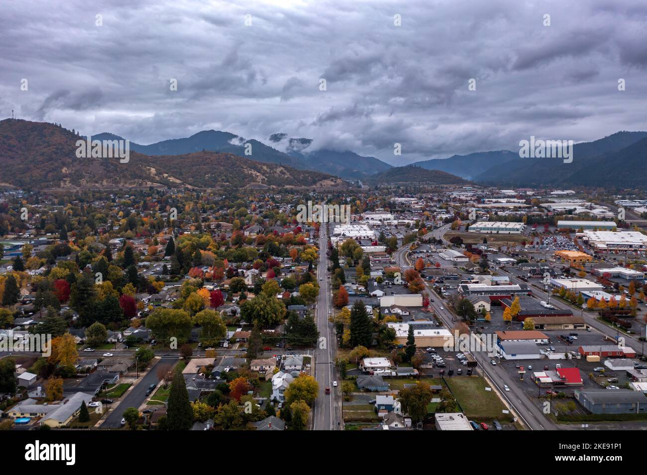 Aerial perspective of downtown hi-res stock photography and images - Alamy