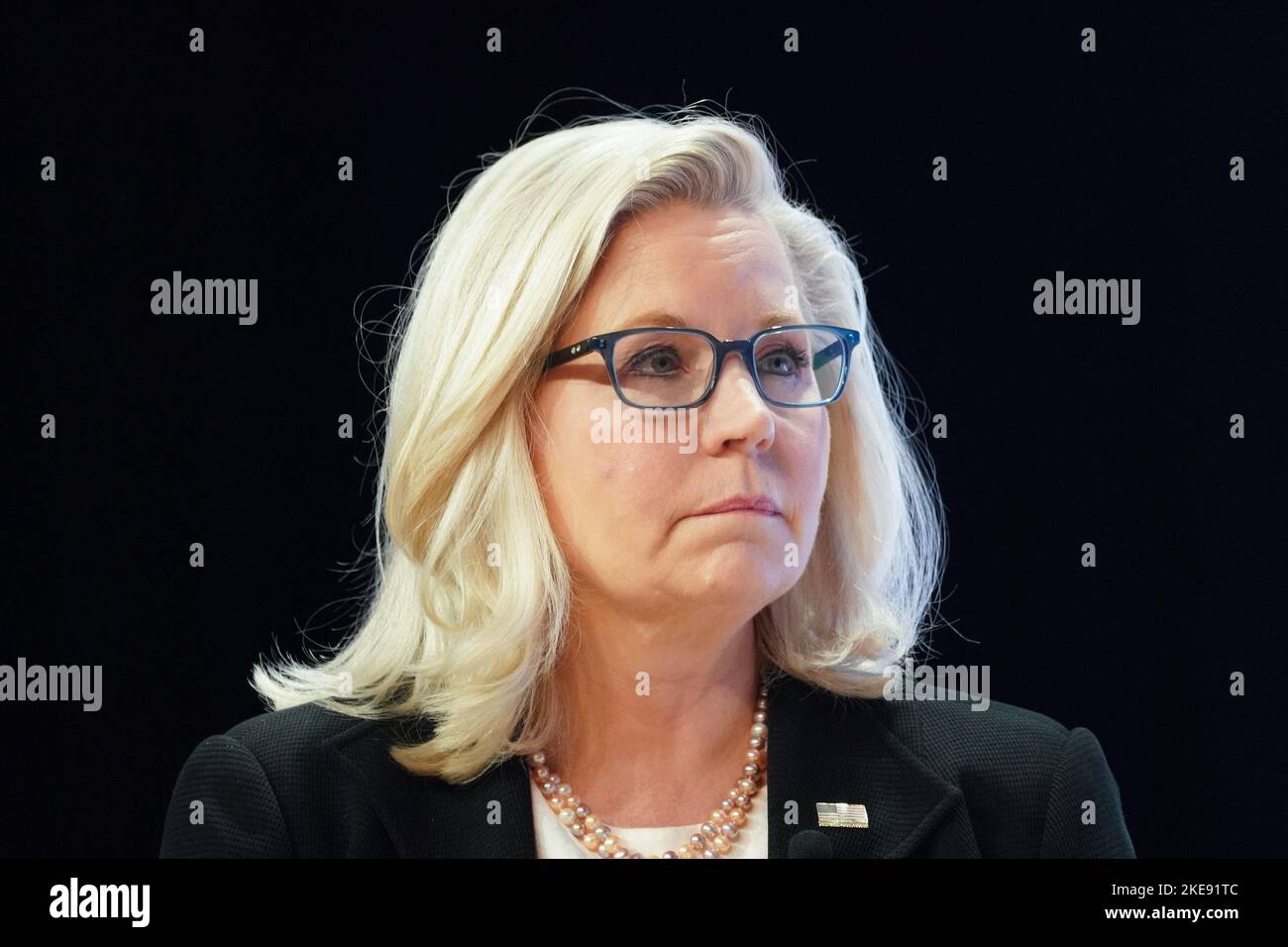 New York, NY, USA. 10th Nov, 2022. Congresswoman LIZ CHENEY speaks at ...