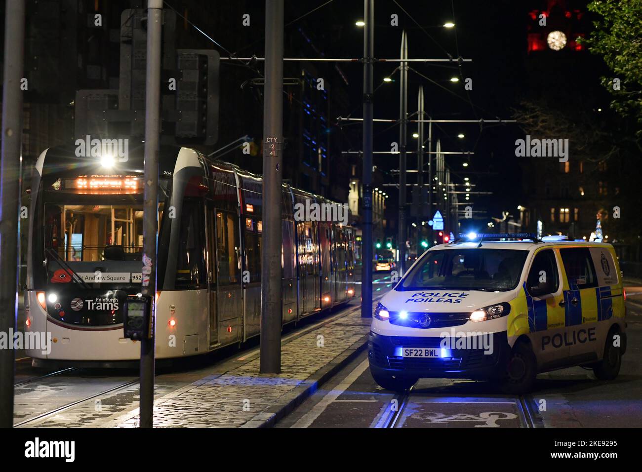 Edinburgh Scotland, UK 10 November 2022. Police incident. The east end ...