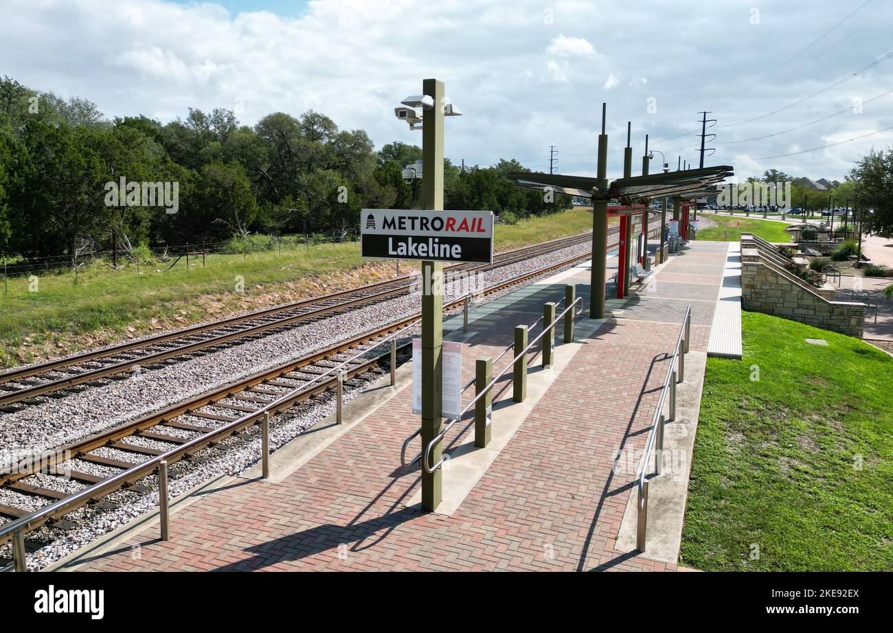 November 10, 2022: Cap Metro's Lakeline Station, which includes a bus ...