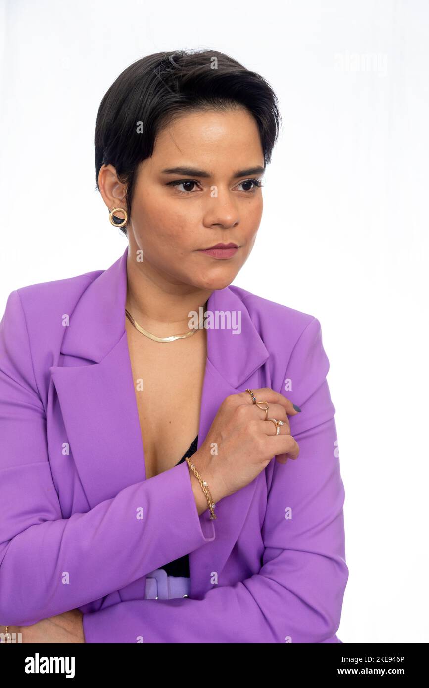 Confident pretty business woman being ready to work. Concept of trust ...
