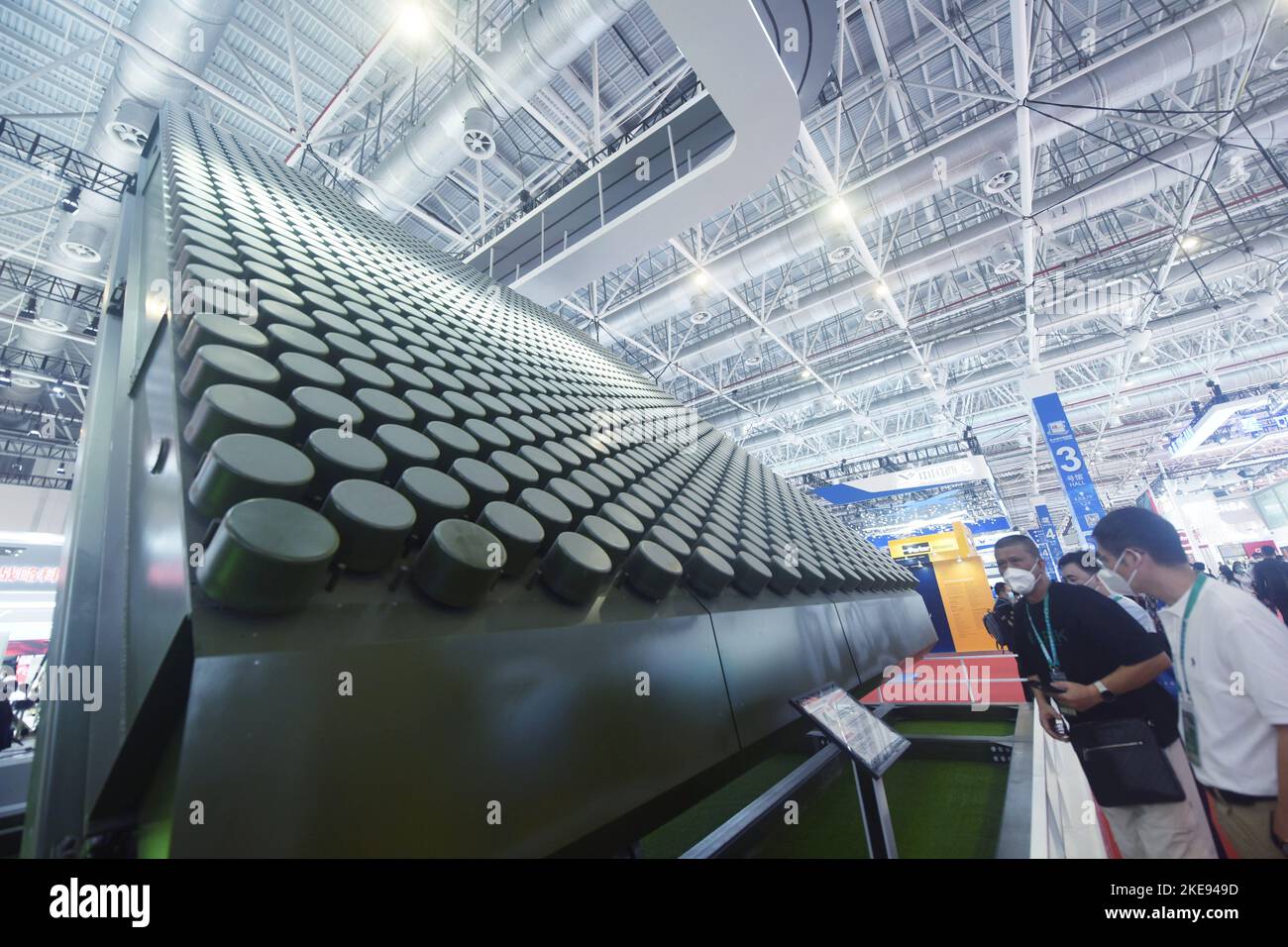 ZHUHAI, CHINA - NOVEMBER 10, 2022 - Visitors view the SLC-18 Space ...