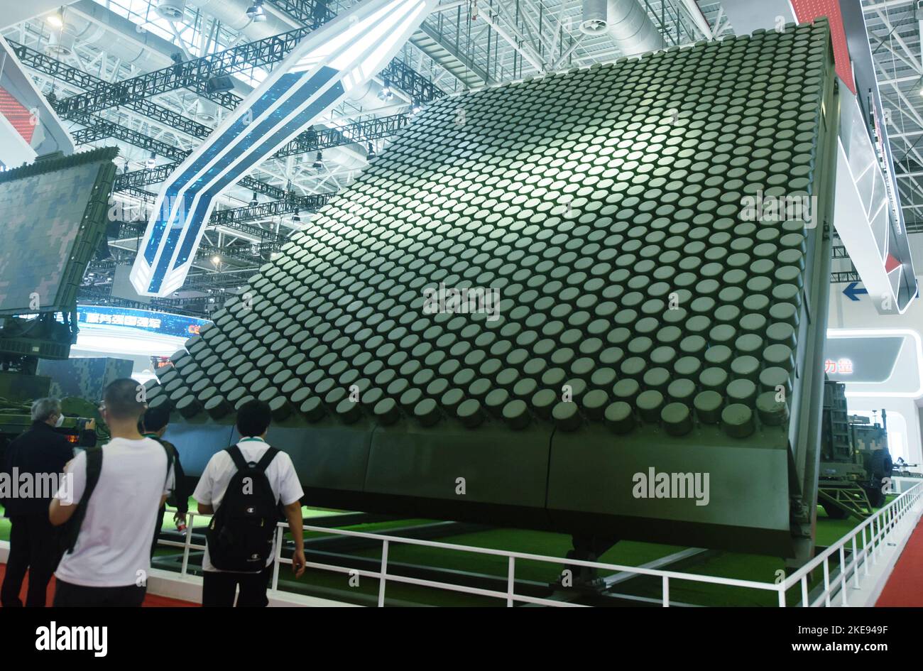 ZHUHAI, CHINA - NOVEMBER 10, 2022 - Visitors view the SLC-18 Space ...