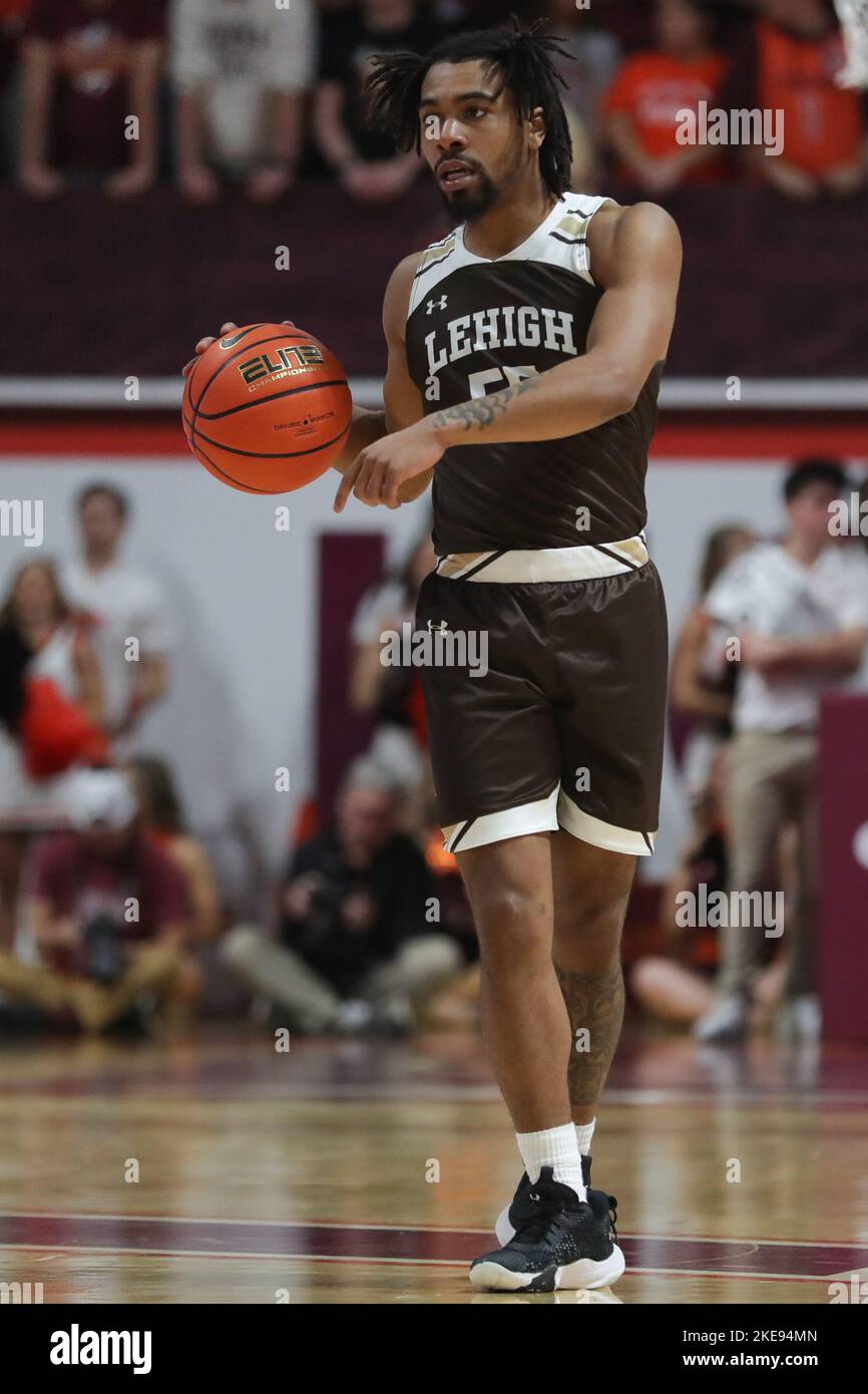 Blacksburg, Virginia, USA. 10th Nov, 2022. Lehigh Mountain Hawks guard ...