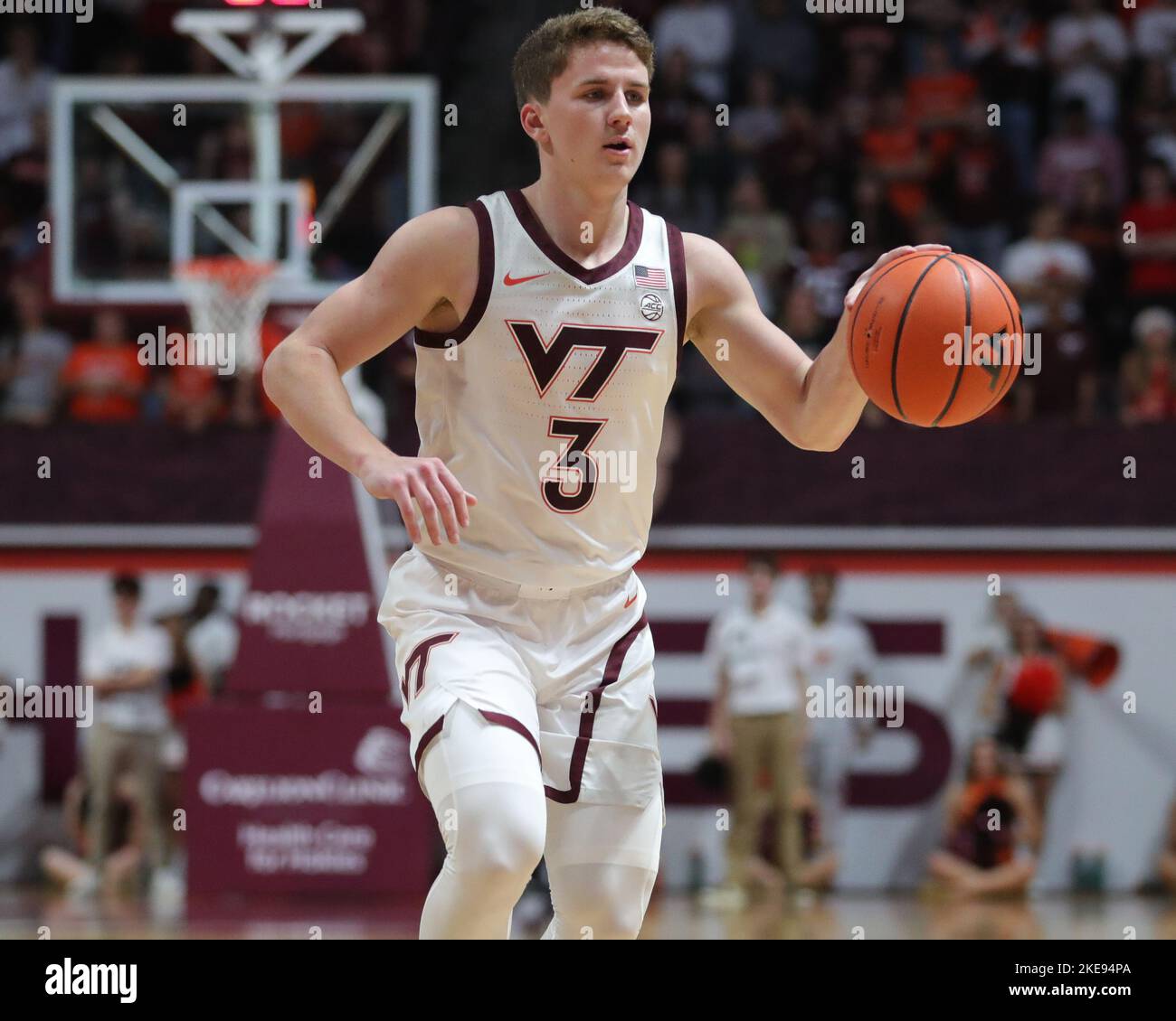 Blacksburg, Virginia, USA. 10th Nov, 2022. Virginia Tech Hokies guard ...