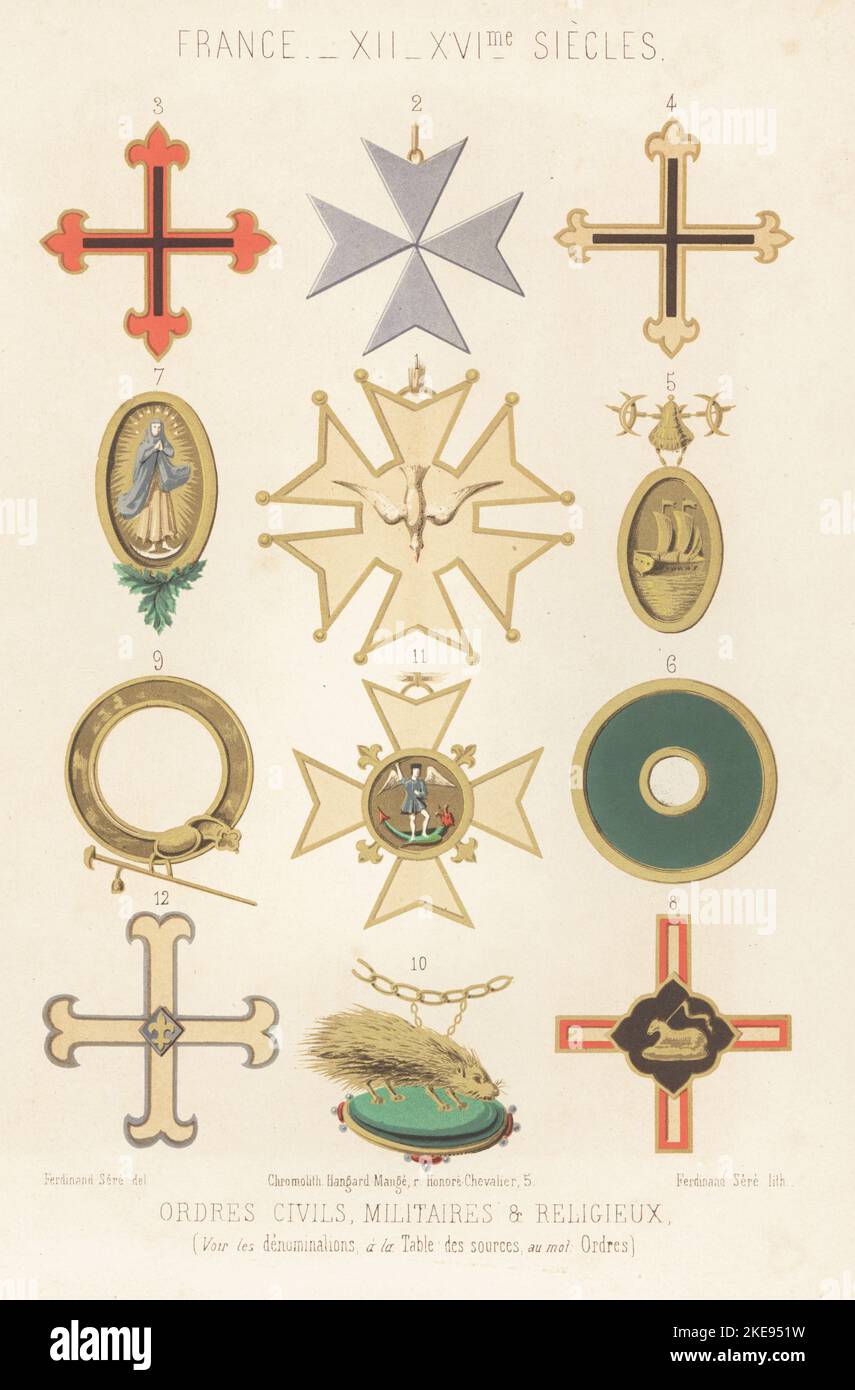 Crosses and badges of various Orders of Chivalry. Holy Spirit 1, Saint ...