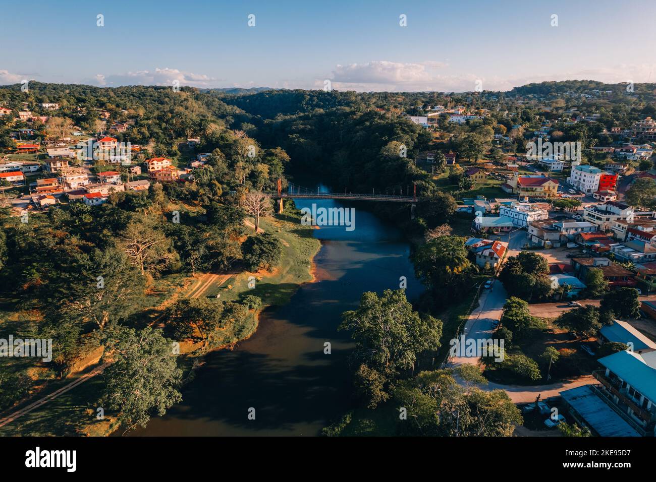 Aerial photos of the twin towns of Santa Elena and San Ignacio in the ...