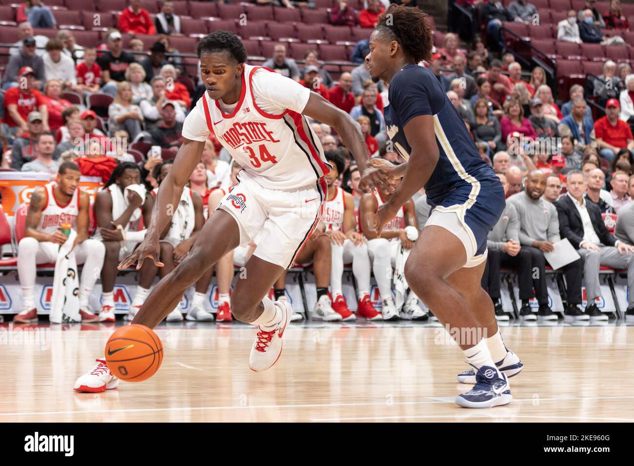Columbus, Ohio, USA. 10th Nov, 2022. Ohio State Buckeyes center Felix ...