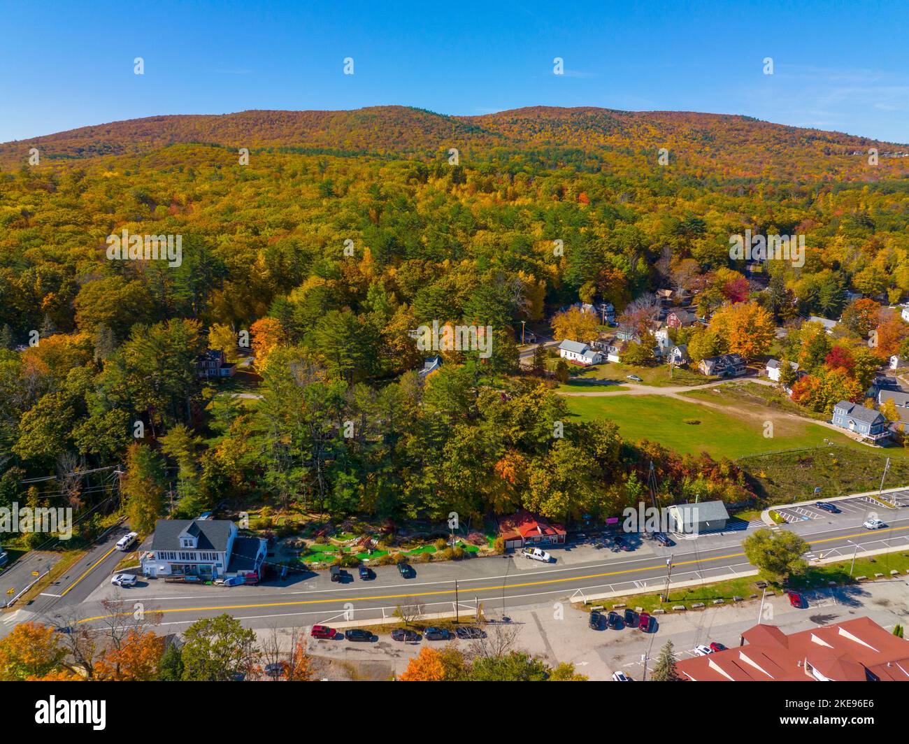 Alton Bay State Forest at Alton Bay at Lake Winnipesaukee aerial view ...