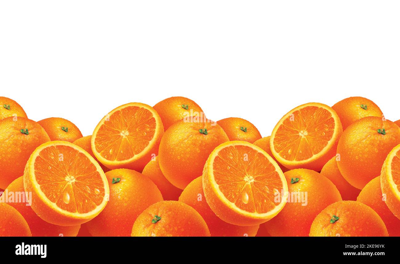 Orange, isolated on white background, realism, photo realistic Stock ...