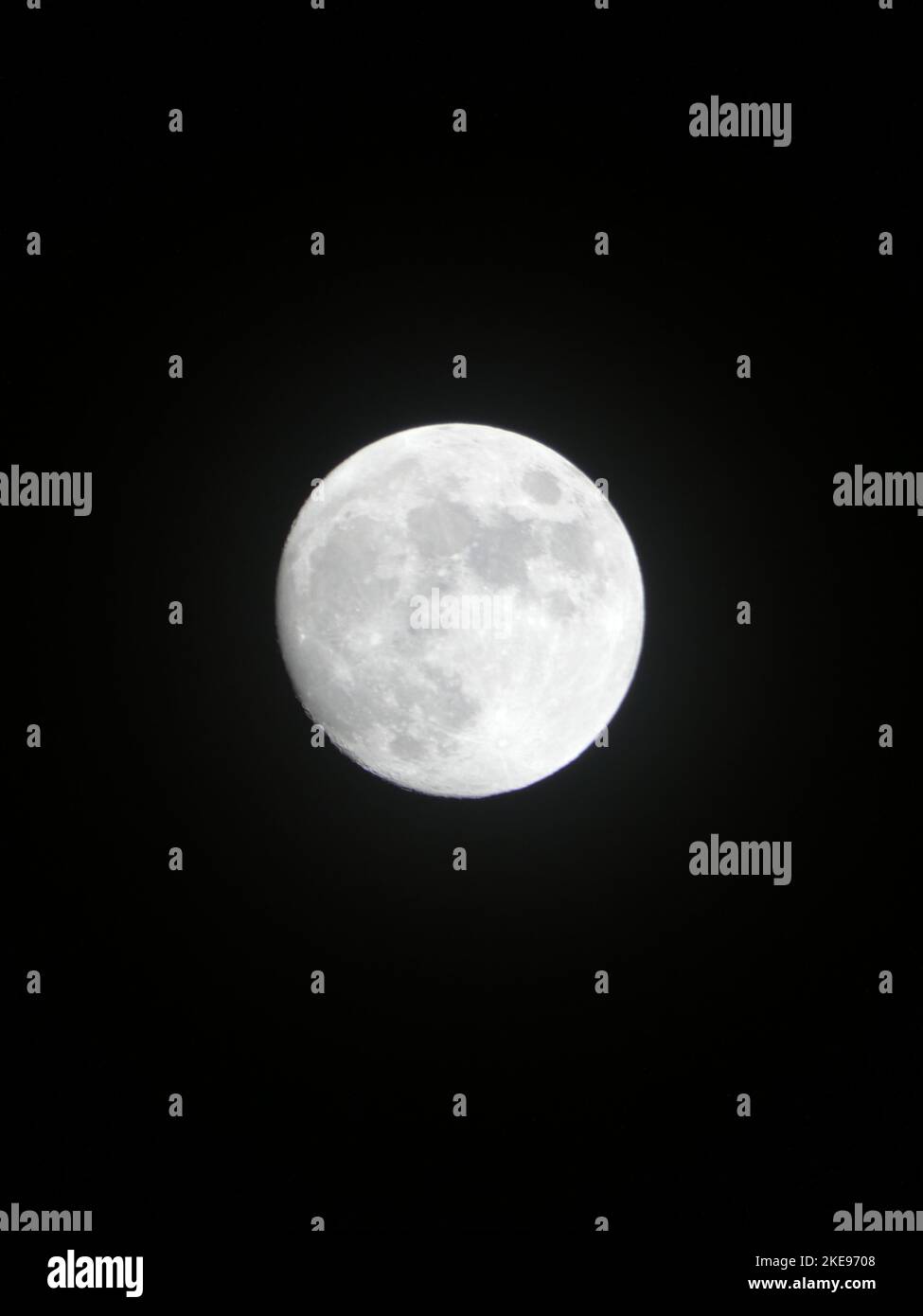 The full moon in the dark sky Stock Photo - Alamy