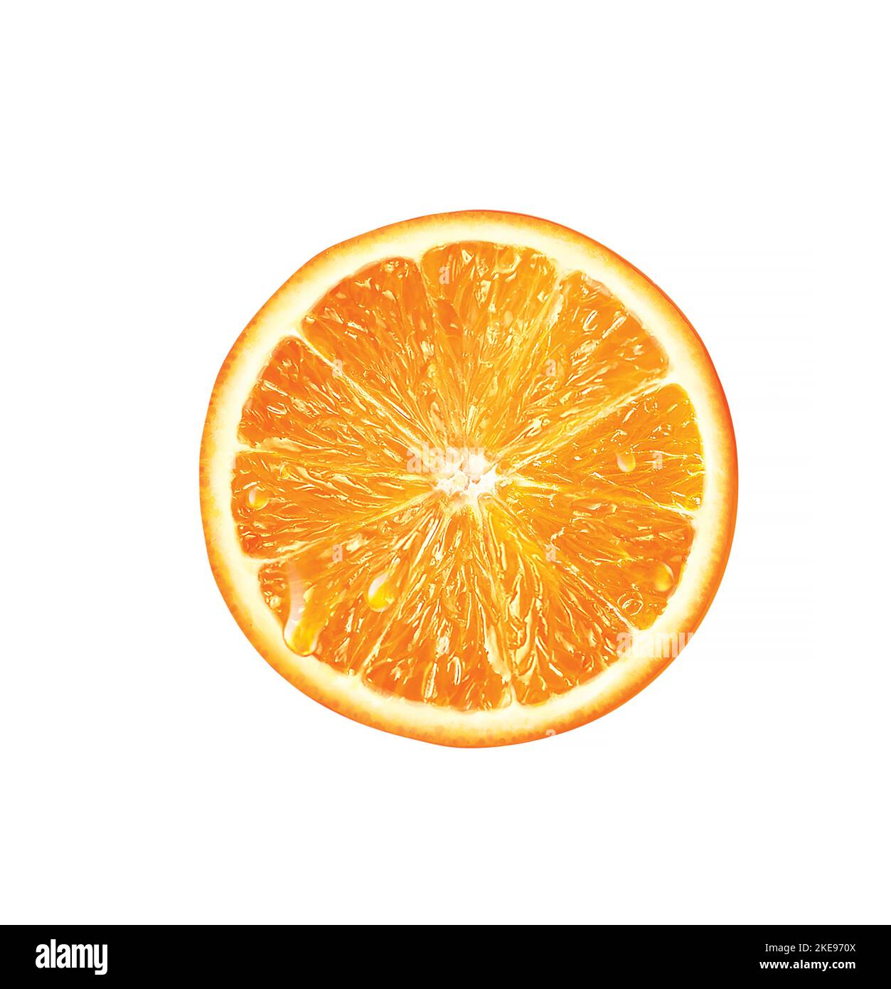 Orange, isolated on white background, realism, photo realistic Stock ...
