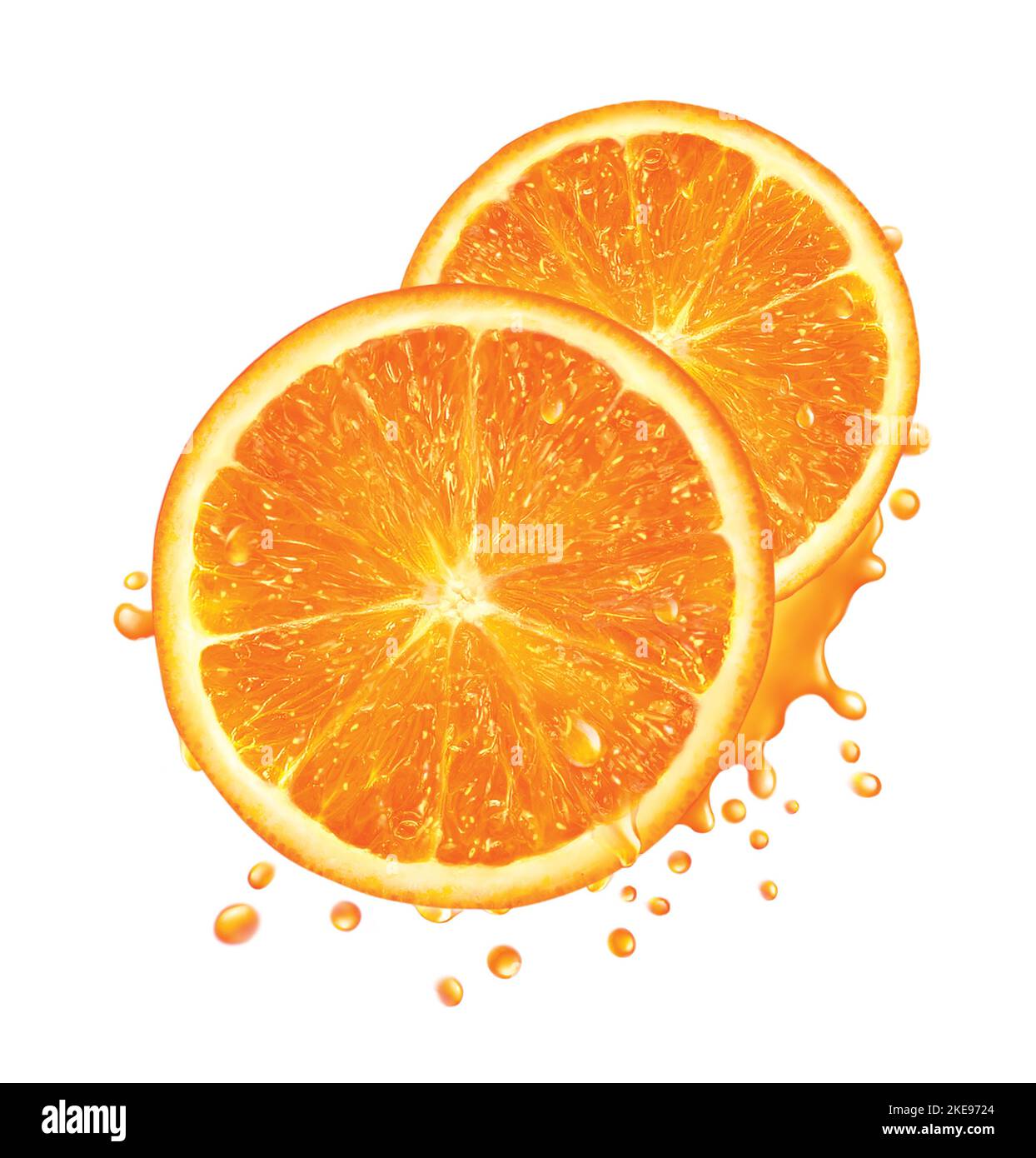 Orange, isolated on white background, realism, photo realistic Stock ...