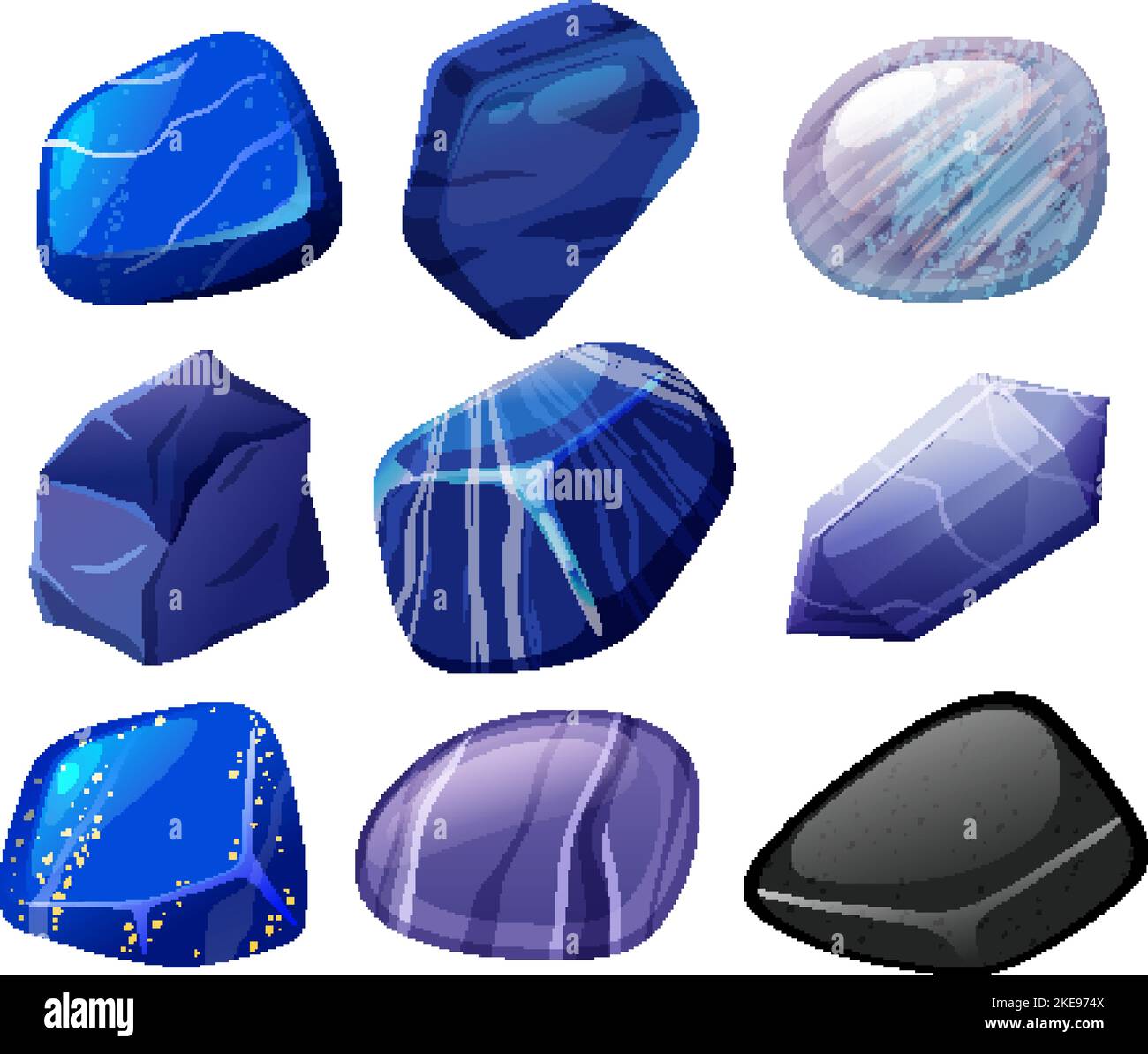 Blue crystals clipart Stock Vector Images - Alamy