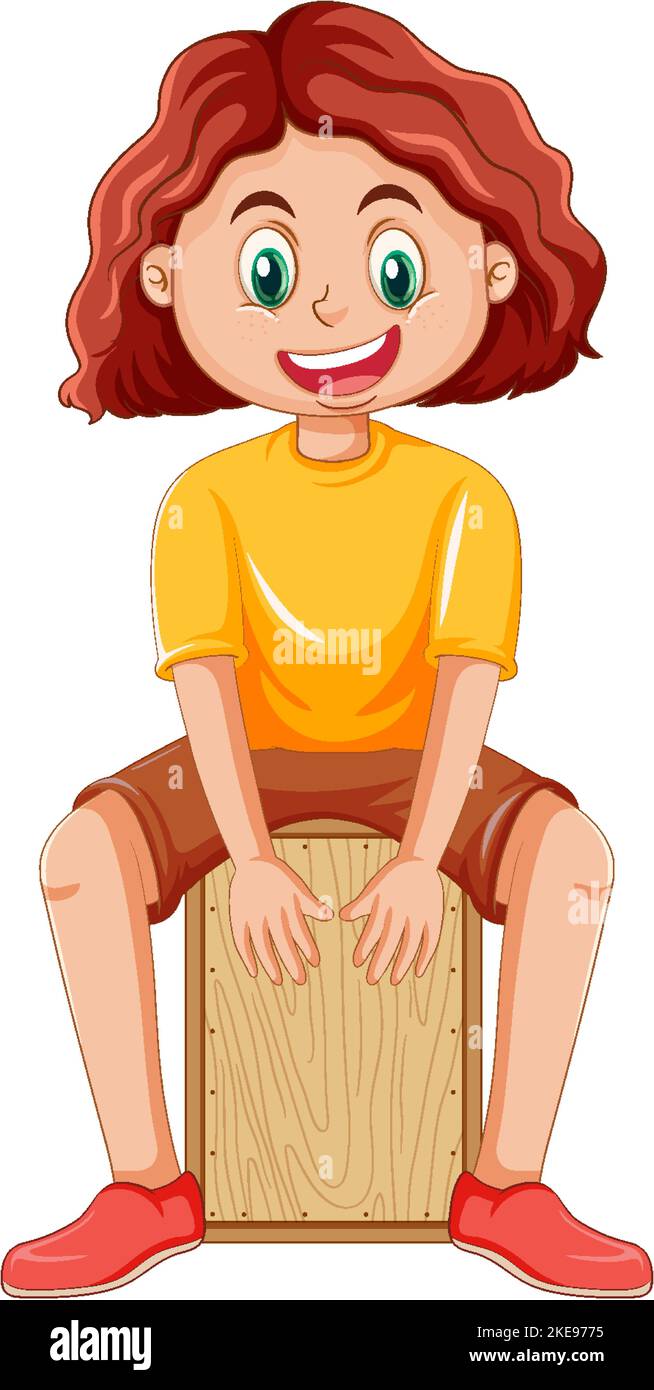 Girl playing cajon drum vector illustration Stock Vector Image & Art ... Girl playing cajon drum vector illustration Stock Vector Image & Art ...