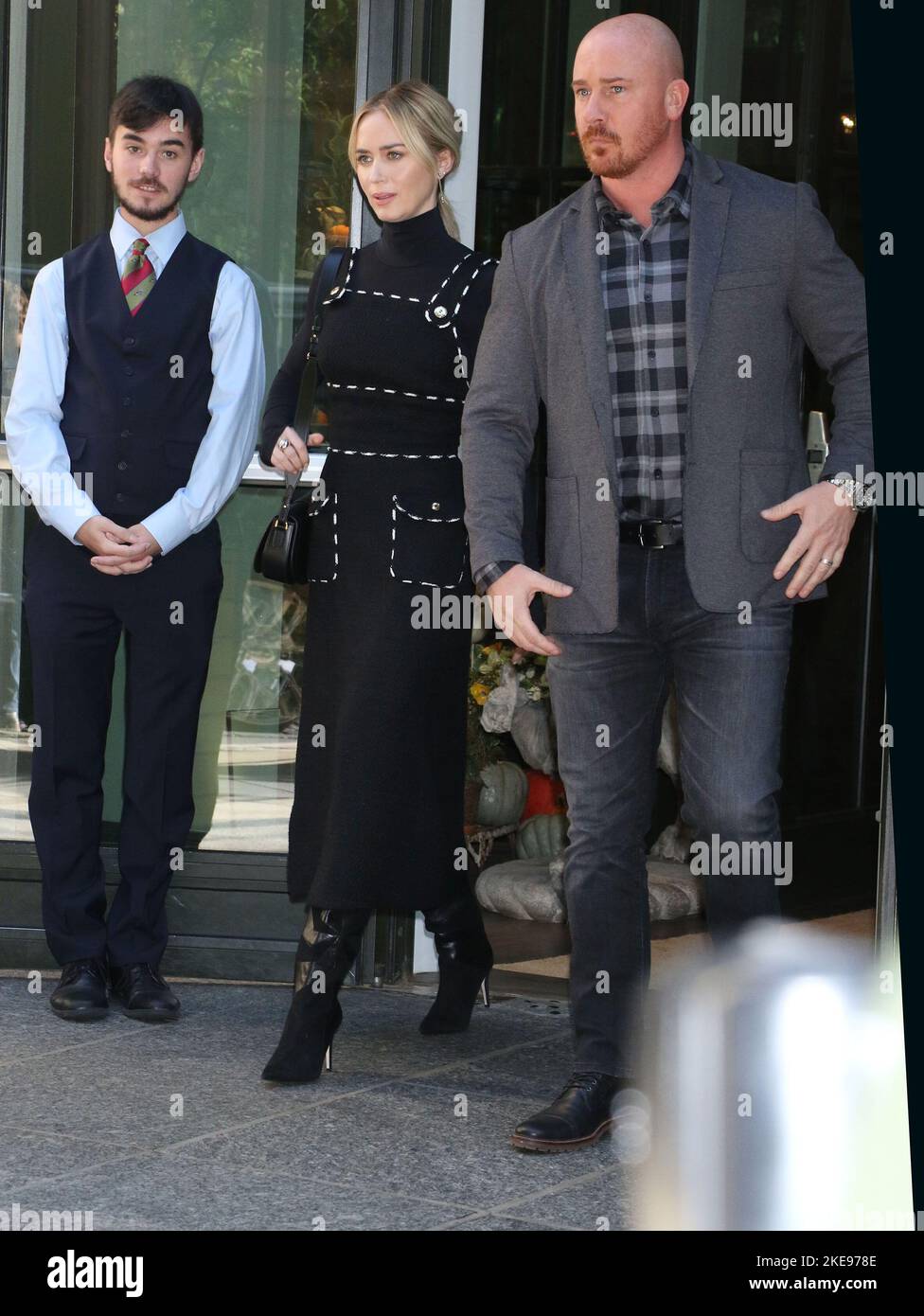 Emily Blunt leaving to The Roxy Theatre to talk about her new Prime ...