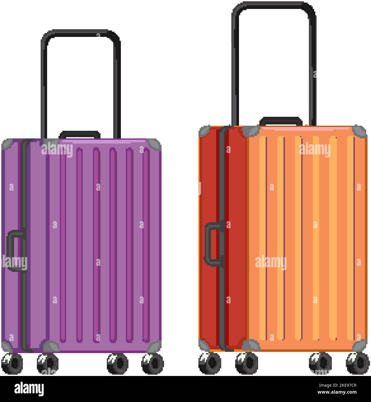 Set of travel luggage illustration Stock Vector Image & Art - Alamy