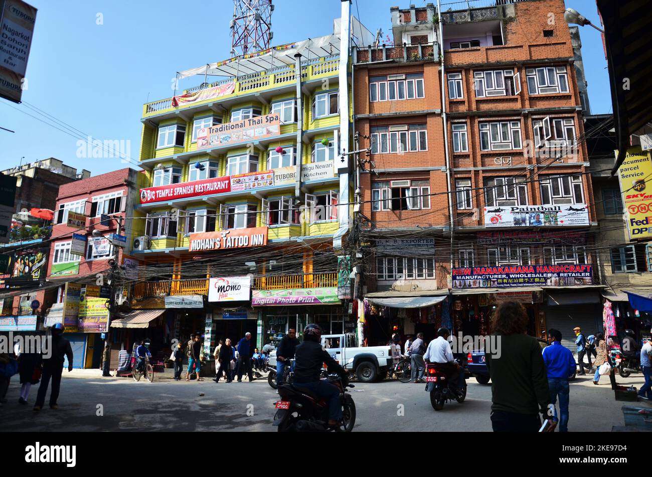 View landscape cityscape and local life lifestyle of nepali driving ...