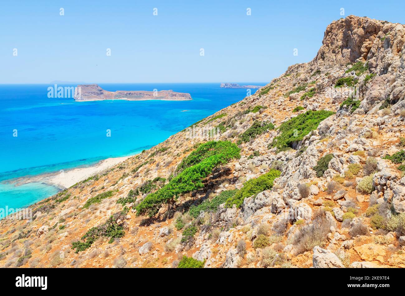 Balos bay, Gramvousa Peninsula, Chania, Crete, Greece Stock Photo - Alamy
