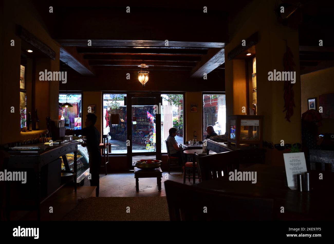 Interior design antique vintage retro wood building dining room of ...