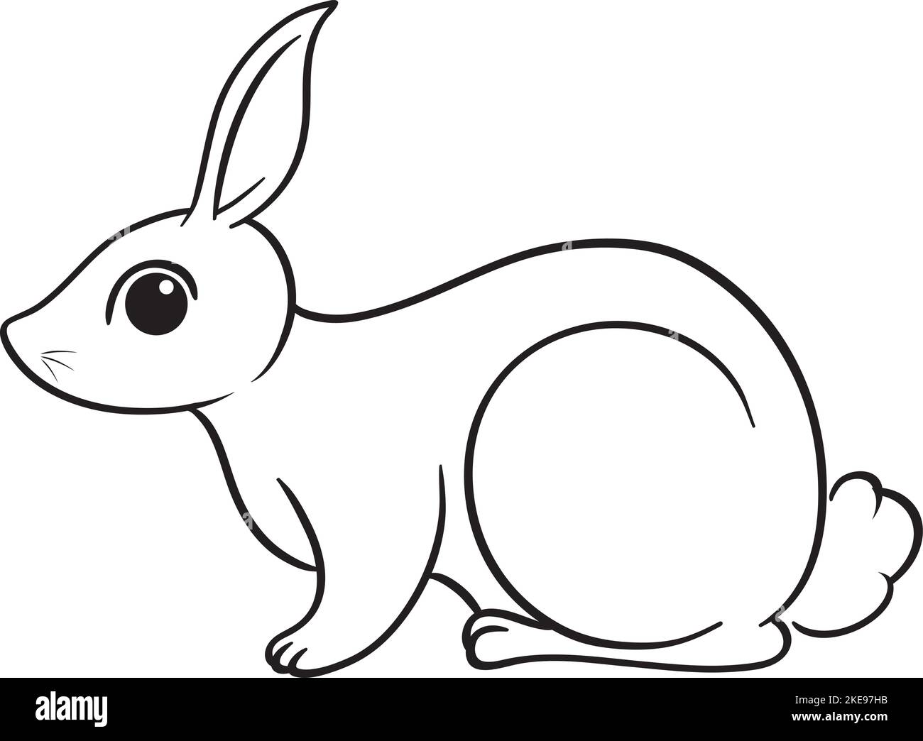 Doodle rabbit cartoon character illustration Stock Vector Image & Art ...