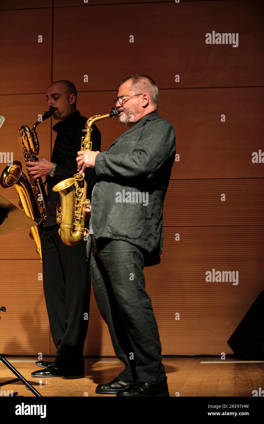 Rome, Italy. 10th Nov, 2022. Mac Saxophone Quartet featuring Rosario ...